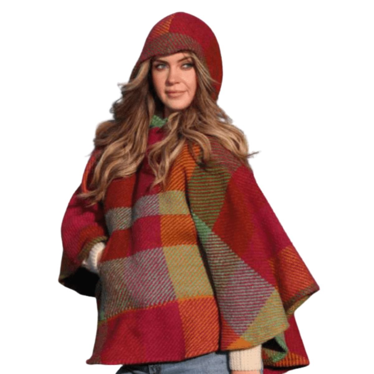 Irish Herringbone Poncho | Kildare Harvest – The Celtic Gift Store