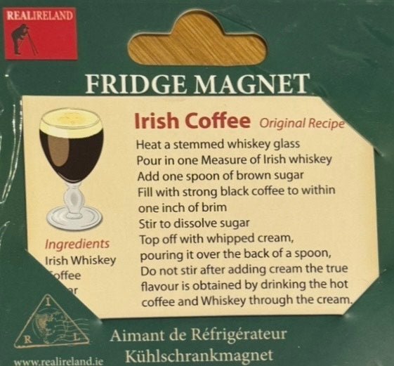 Irish Coffee Recipe Magnet | Step-by-Step Guide – The Celtic Gift Store