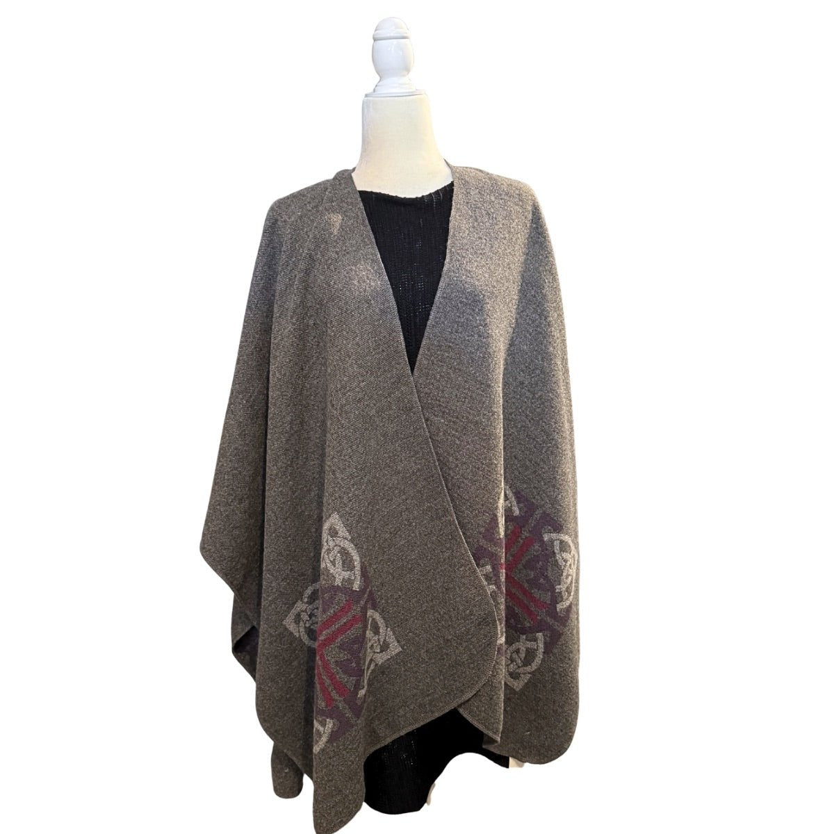 Grey Fuchsia Celtic Shawl | Subtle Knotwork & Soft Texture – The Celtic ...