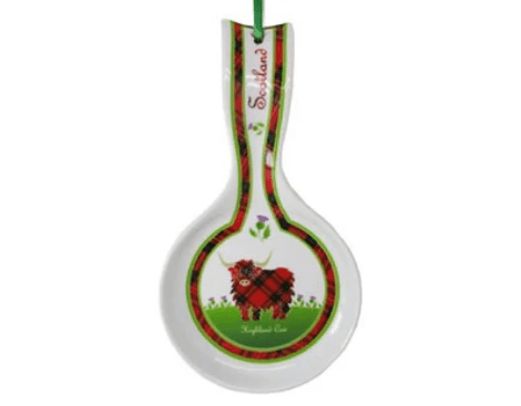 Highland Cow Spoon Rest | Scottish Tartan