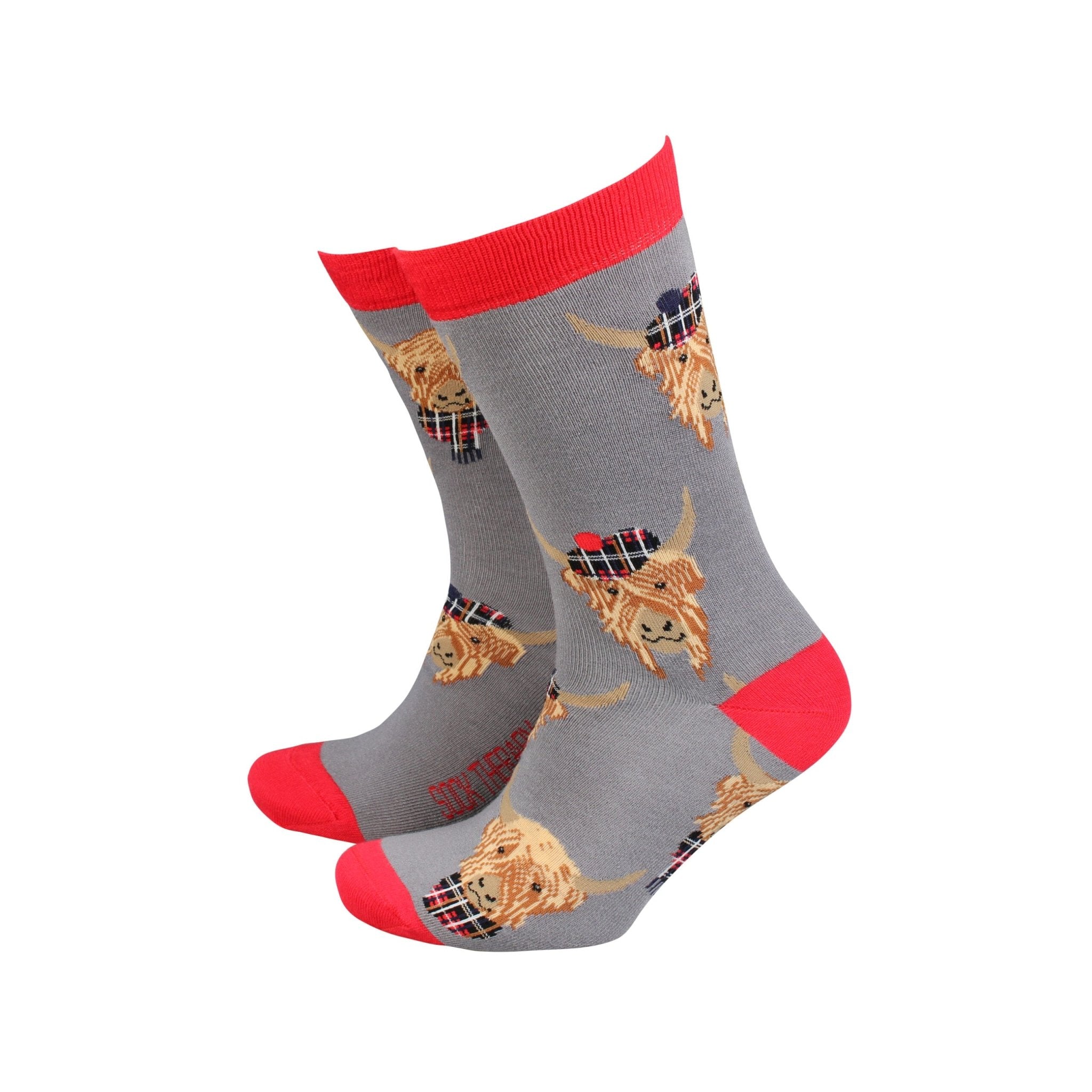 Highland Cow Tartan Socks | Scottish Heritage Style – The Celtic Gift Store
