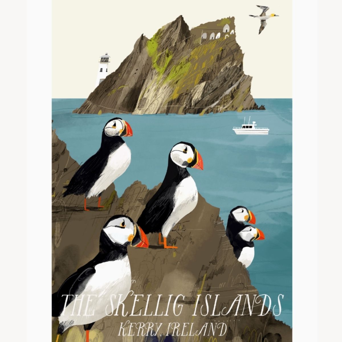 Skellig Islands Print | Conor Langton Art – The Celtic Gift Store