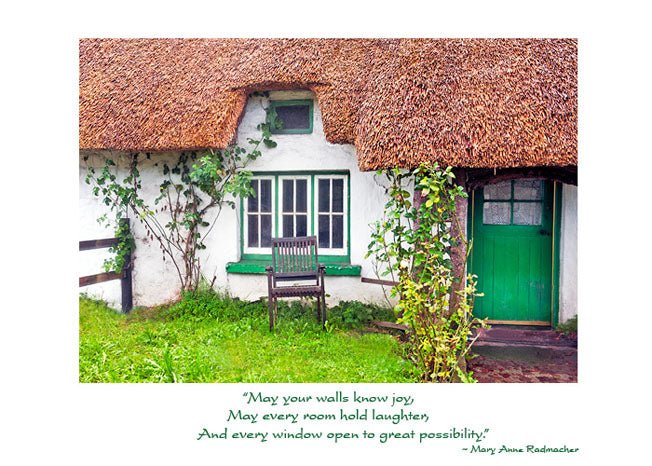 Irish Cottage Card | New Home Blessing Gift